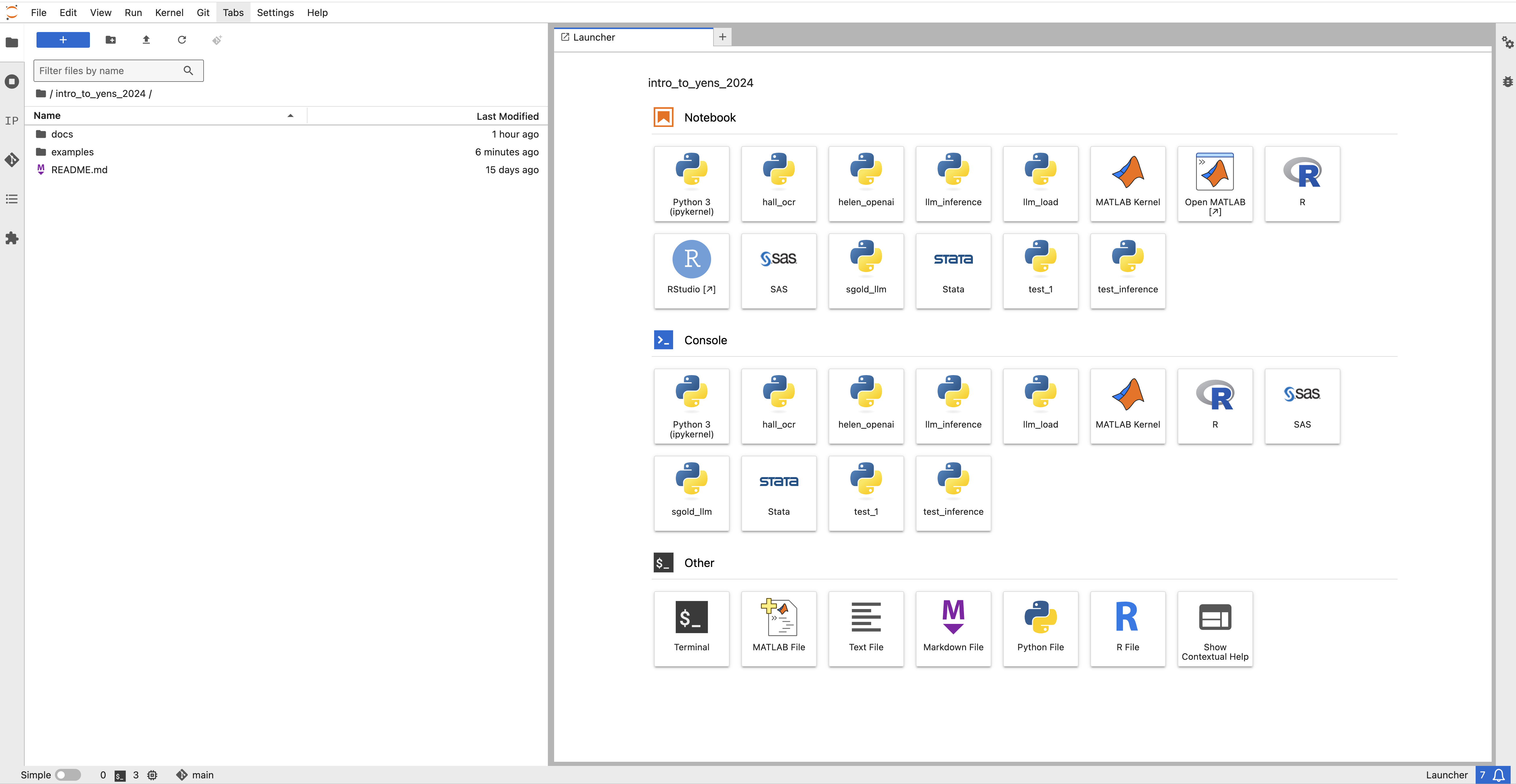 JupyterHub on the Yens | Introduction to the Yens Fall 2024